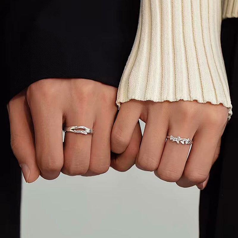 Sterling Silver Adjustable Couple Rings – Ella18