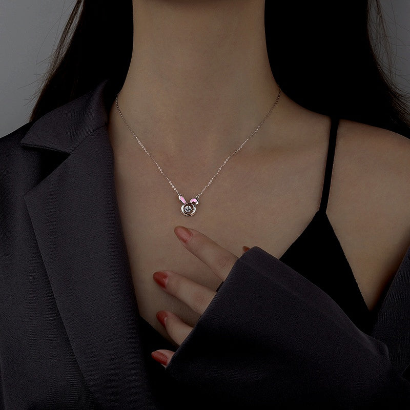Sterling Silver Diamond Rabbit Necklaces – Ella18